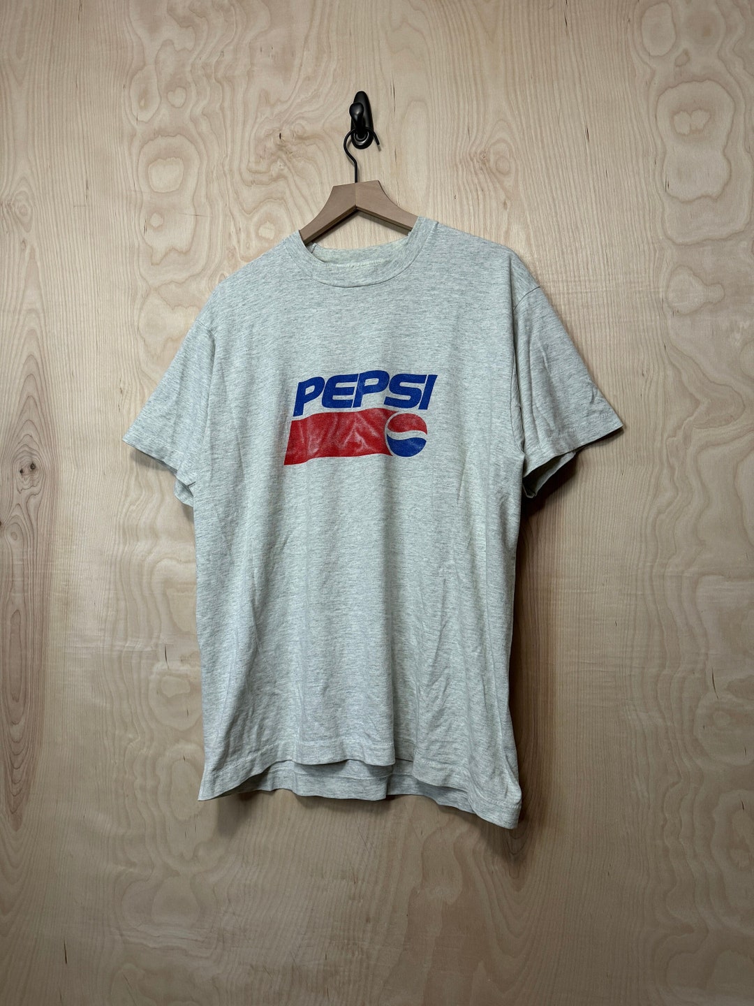 Vintage 90s Pepsi Logo Spell Out Gray T Shirt Size XL - Etsy