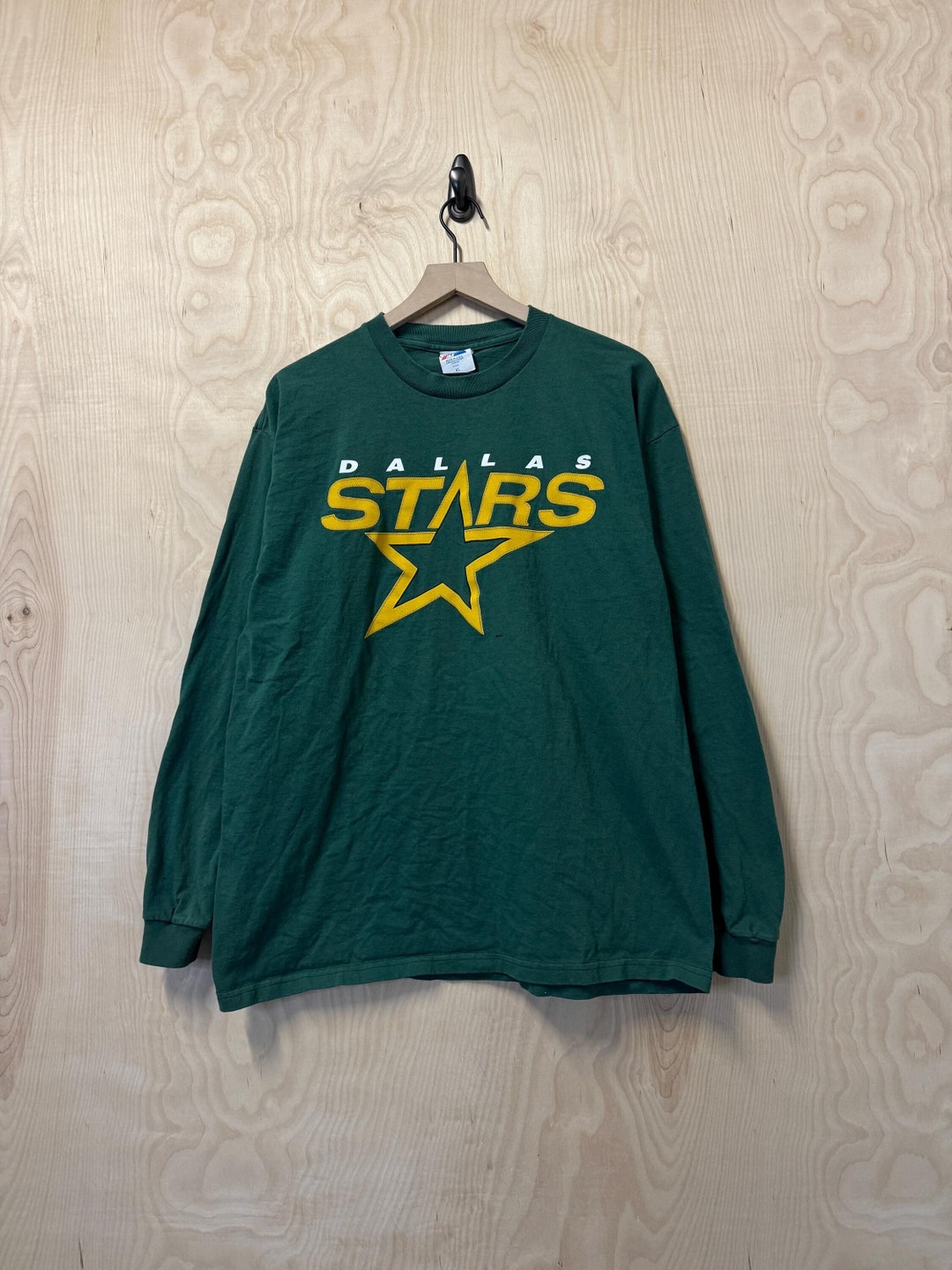 Vintage Dallas Stars Majestic Logo Green Cotton Long Sleeve T Shirt ...