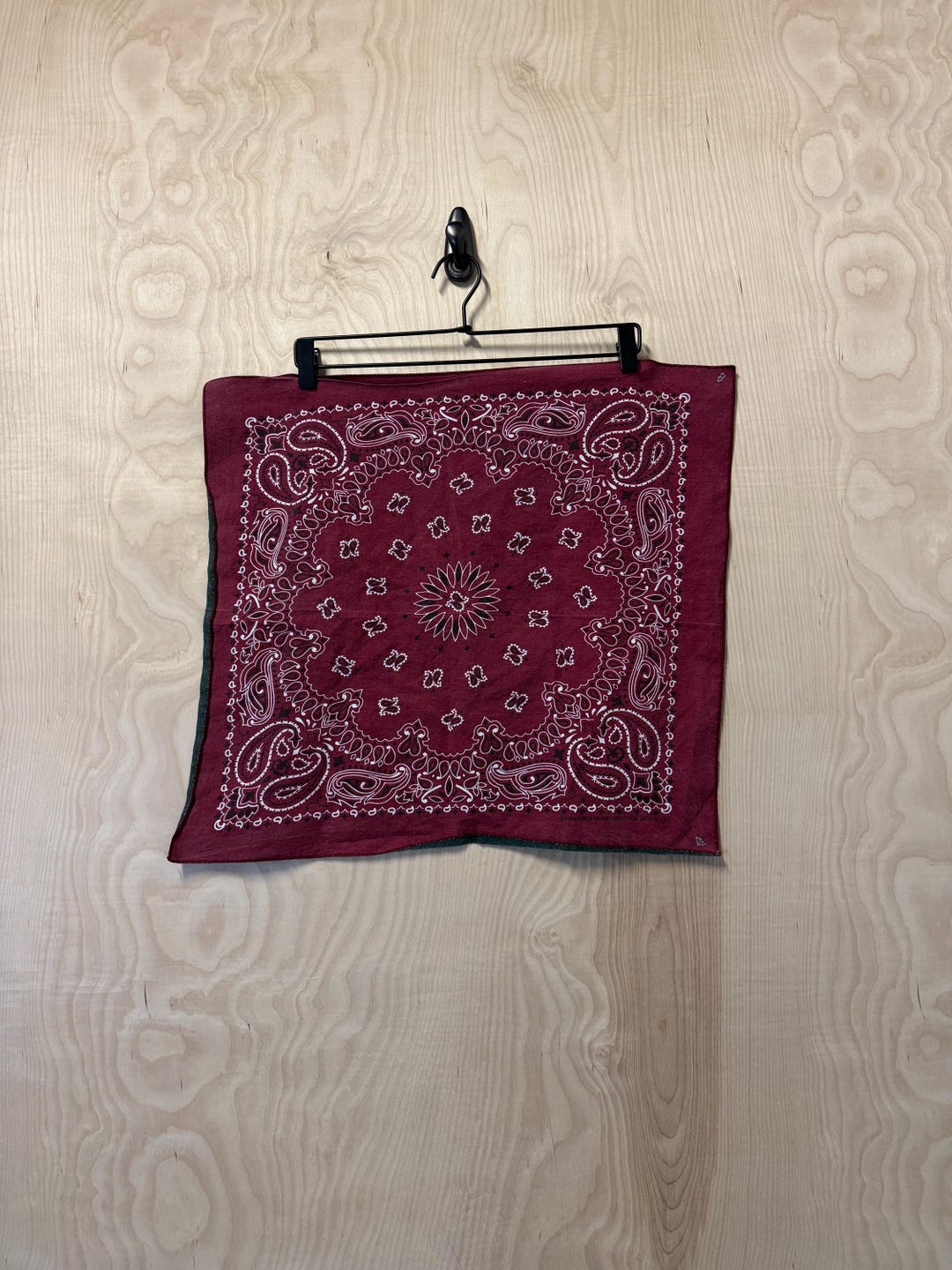 Vintage 90s Hav A Hank Red Green Double Sided Cotton Bandana ...
