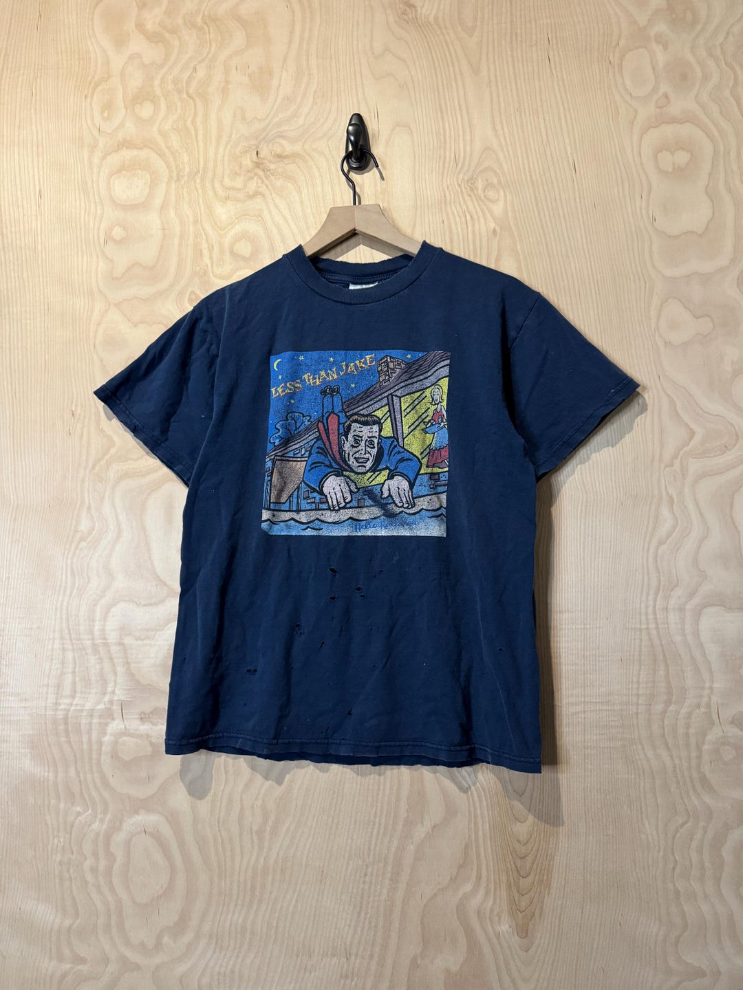 Vintage Less Than Jake Hello Rockview Album Graphic Distressed Navy ...