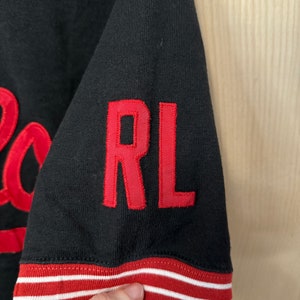 Vintage Polo Sport Ralph Lauren Stitched Cursive Spell Out Snap Button ...