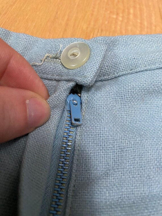Vintage 60s Bobbie Brooks Baby Blue Wool Pleated Skir… - Gem