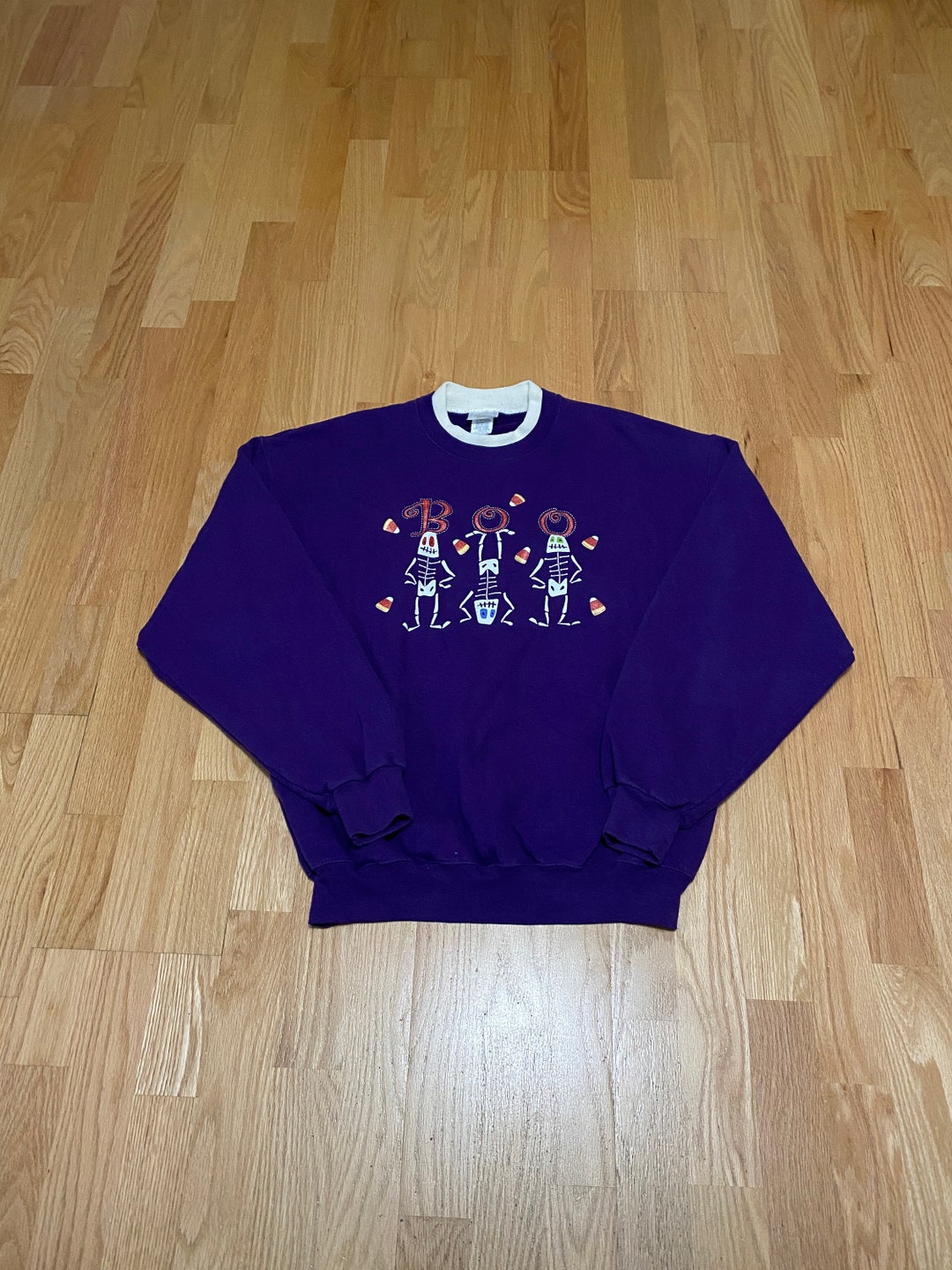 Vintage Y2K Boo Skeletons Candy Corn Pleasant Shade Purple - Etsy
