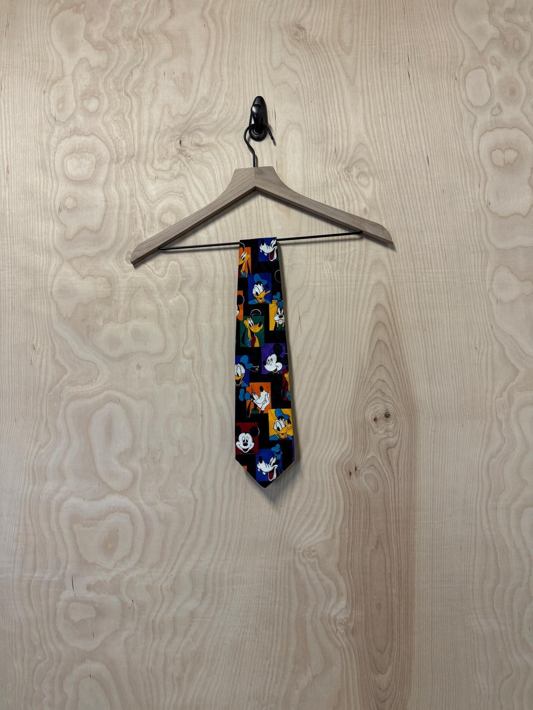 Vintage 90s Disney Characters Black Multi Color Polyester Necktie - Etsy