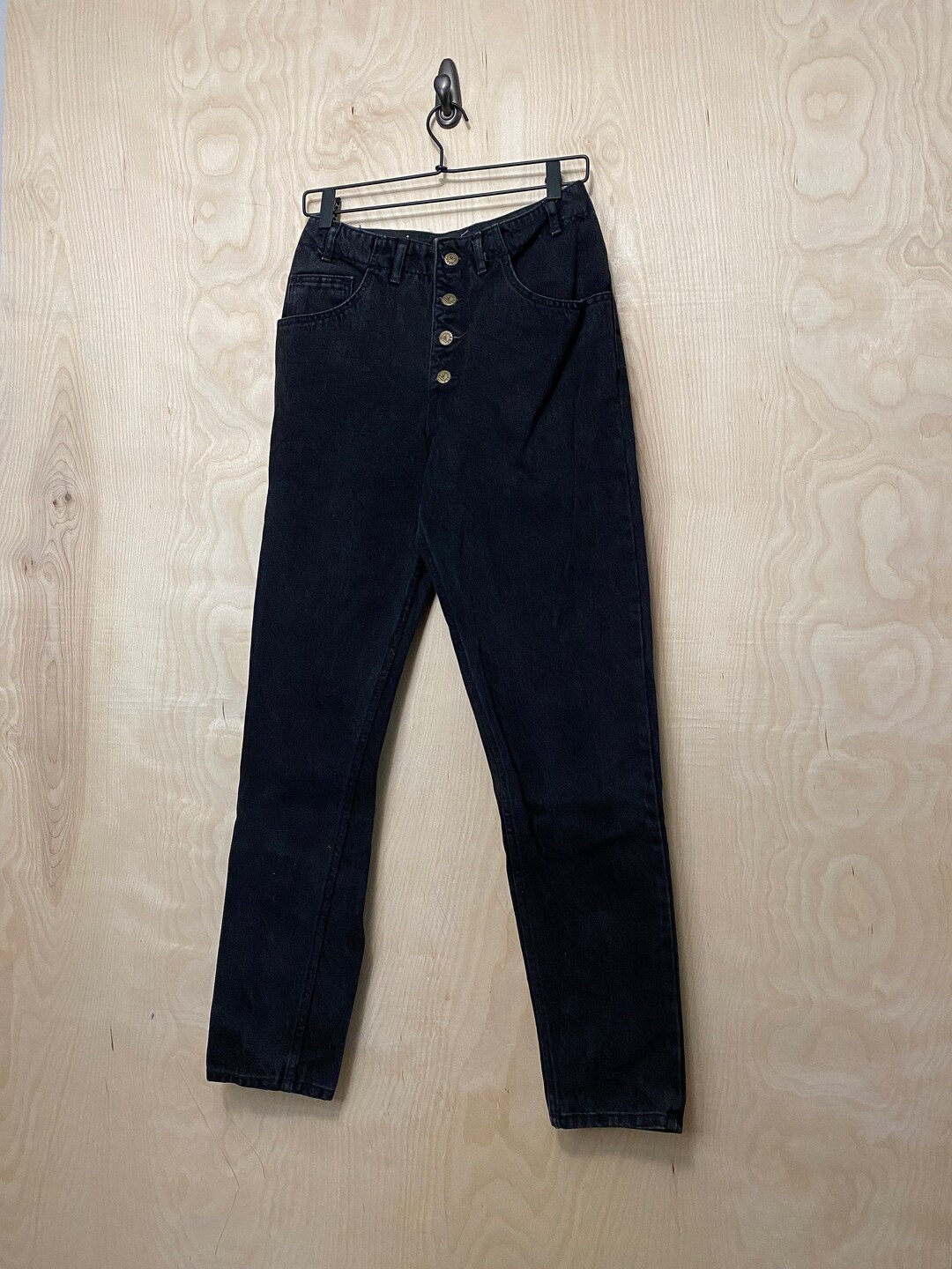 Vintage 80s Guess Button Fly Black Denim Jean Size 30 Made in USA - Etsy