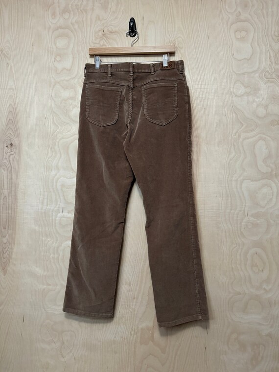 Vintage 80s Lee Corduroy Brown Cotton Polyester Pant … - Gem