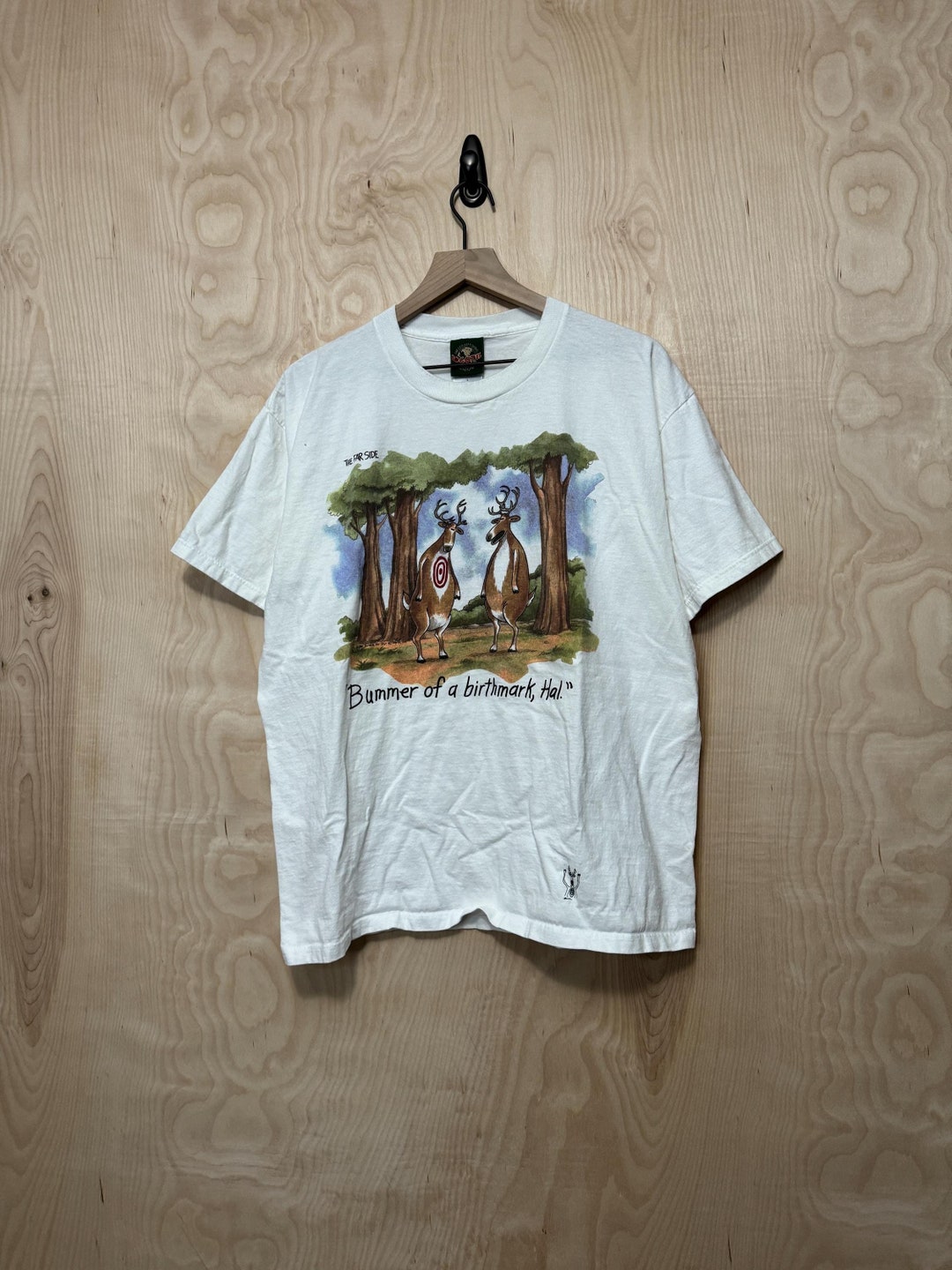 Vintage 90s the Far Side Bummer of A Birthmark Hal Deer Hunting Cartoon ...