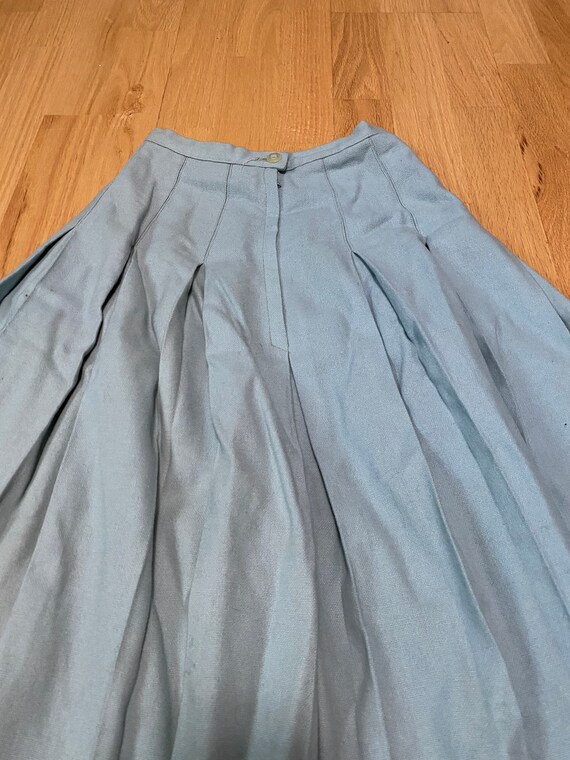 Vintage 60s Bobbie Brooks Baby Blue Wool Pleated Skir… - Gem