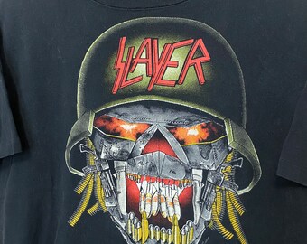 Vintage Slayer Clash of the Titans 1991 Tour Black Cotton T Vintage Slayer Clash of the Titans 1991 Tour Black Cotton T