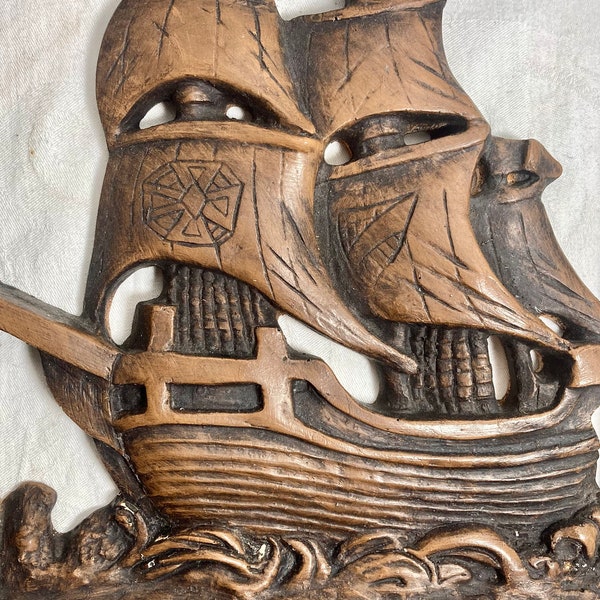 Hand Carved Ship - Etsy