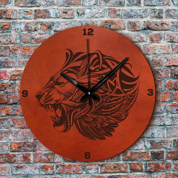 Leather Wall Clock - Etsy