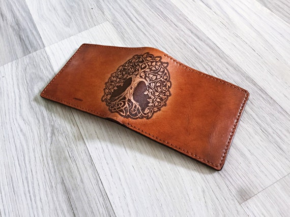 Tree of Life Celtic Leather Mens Wallet RFID Blocking Wallet - Etsy