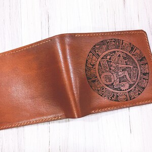Maya Inca Warrior Men's Wallet, Personalized Engraved Men's Wallet ...