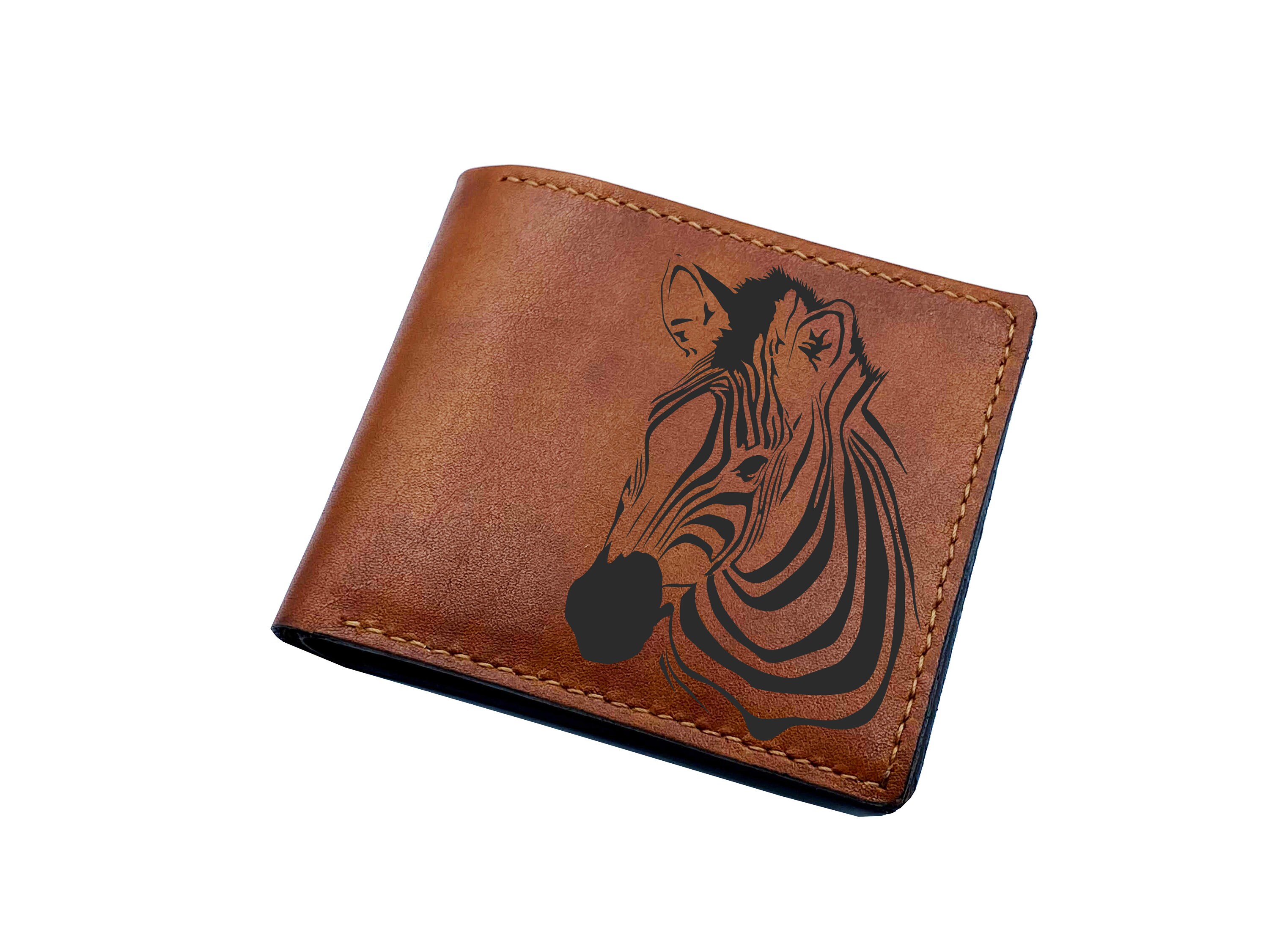 Personalized Leather Men's Wallet Animal Wallet Africa - Etsy