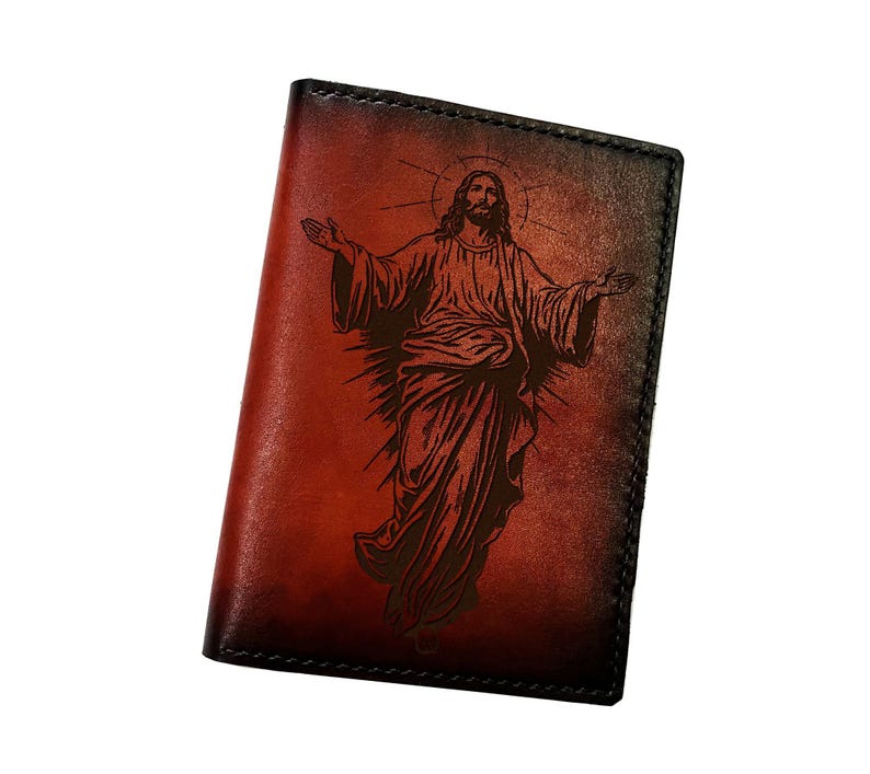 Jesus Leather Wallet: Engraved Christian Gift, Handmade - Etsy