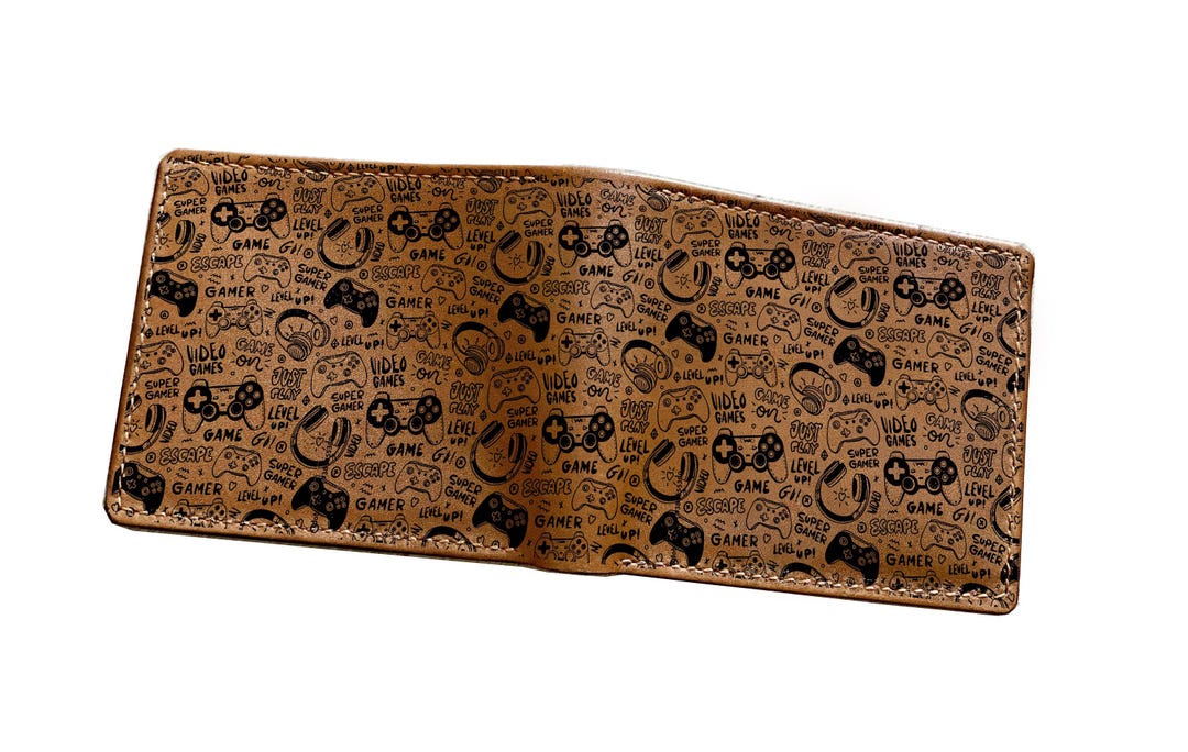 Game Controller Leather Wallet: Personalized Gamer Gift - Etsy