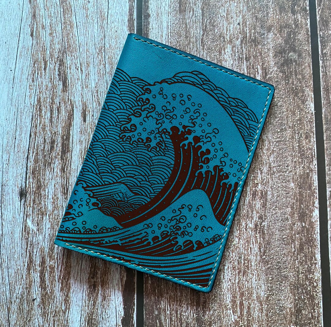 Haku Wave Japan Pattern Wallet, Japanese Style Wallet, Japan Haku ...