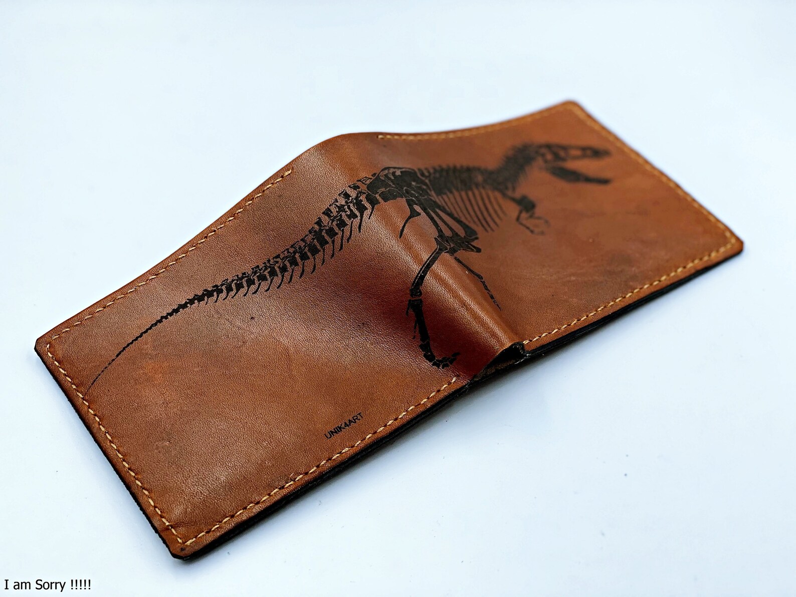 Tyrannosarus T-rex Leather Men Wallet Skeleton Dinosaur Men - Etsy