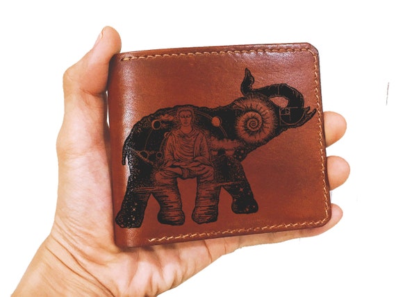 Personalized Elephant Men's Wallet Leather Handmade - Etsy