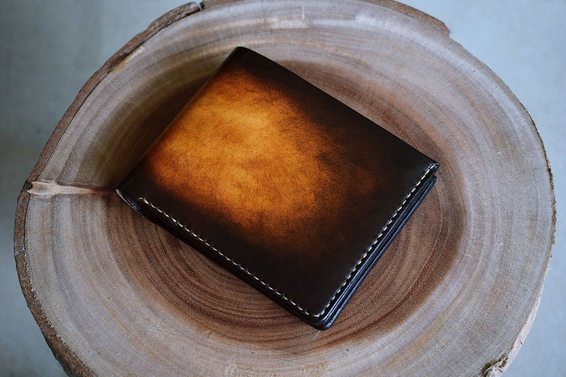 Personalized Genuine Leather Handmade Men Wallet Christmas - Etsy