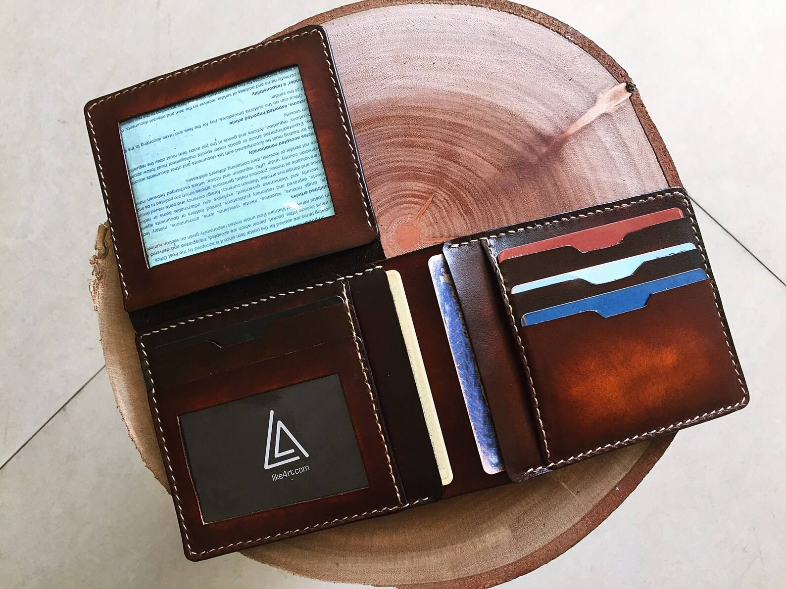Personalized Genuine Leather Handmade Men Wallet Christmas - Etsy