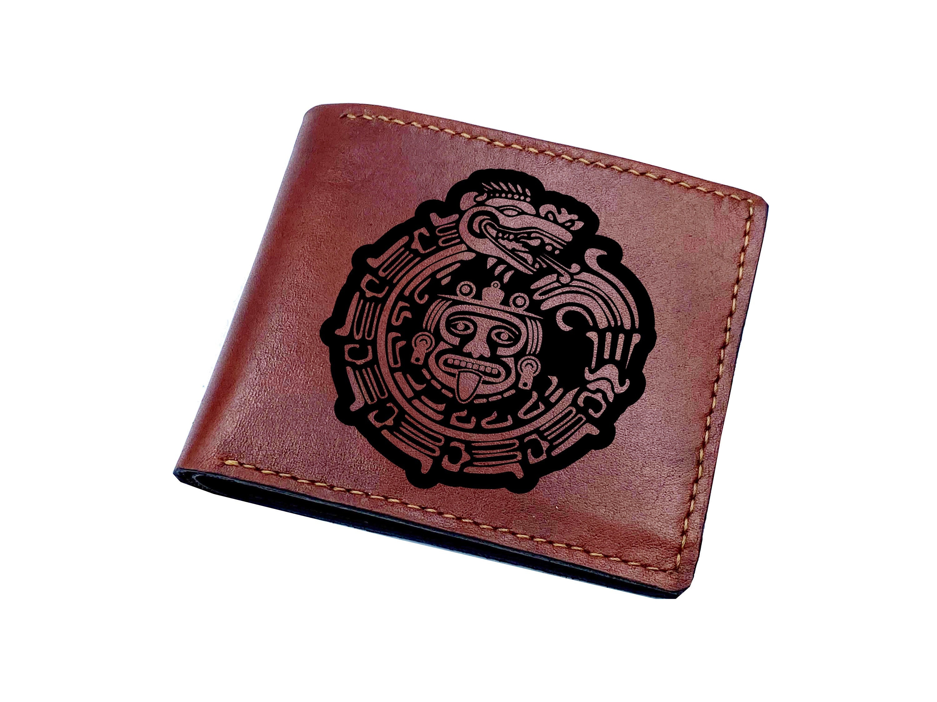 Maya Inca Warrior Men's Wallet Personalized Engraved - Etsy