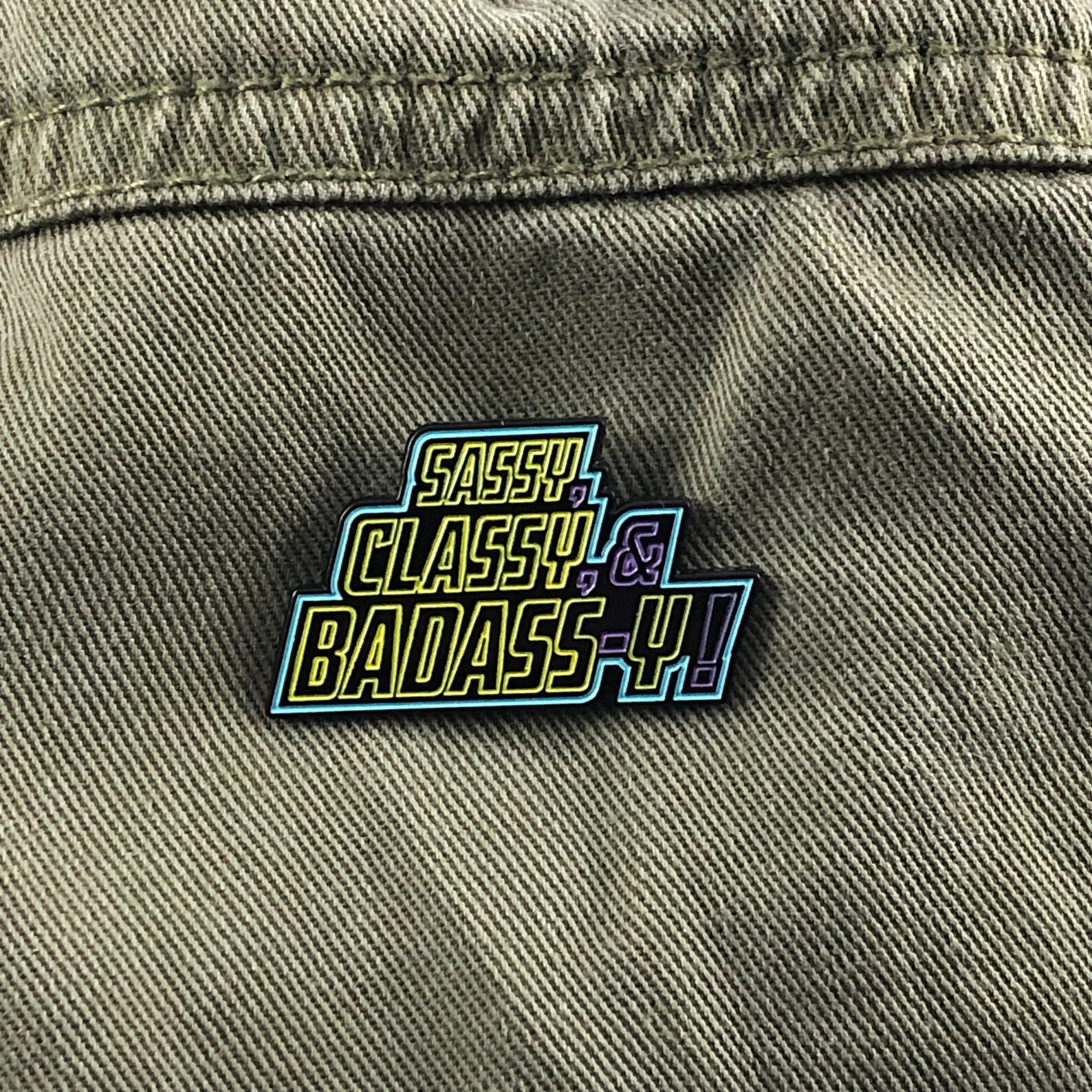 Sassy Classy & Badassy Pin Retro Enamel Pin Cute Lapel - Etsy