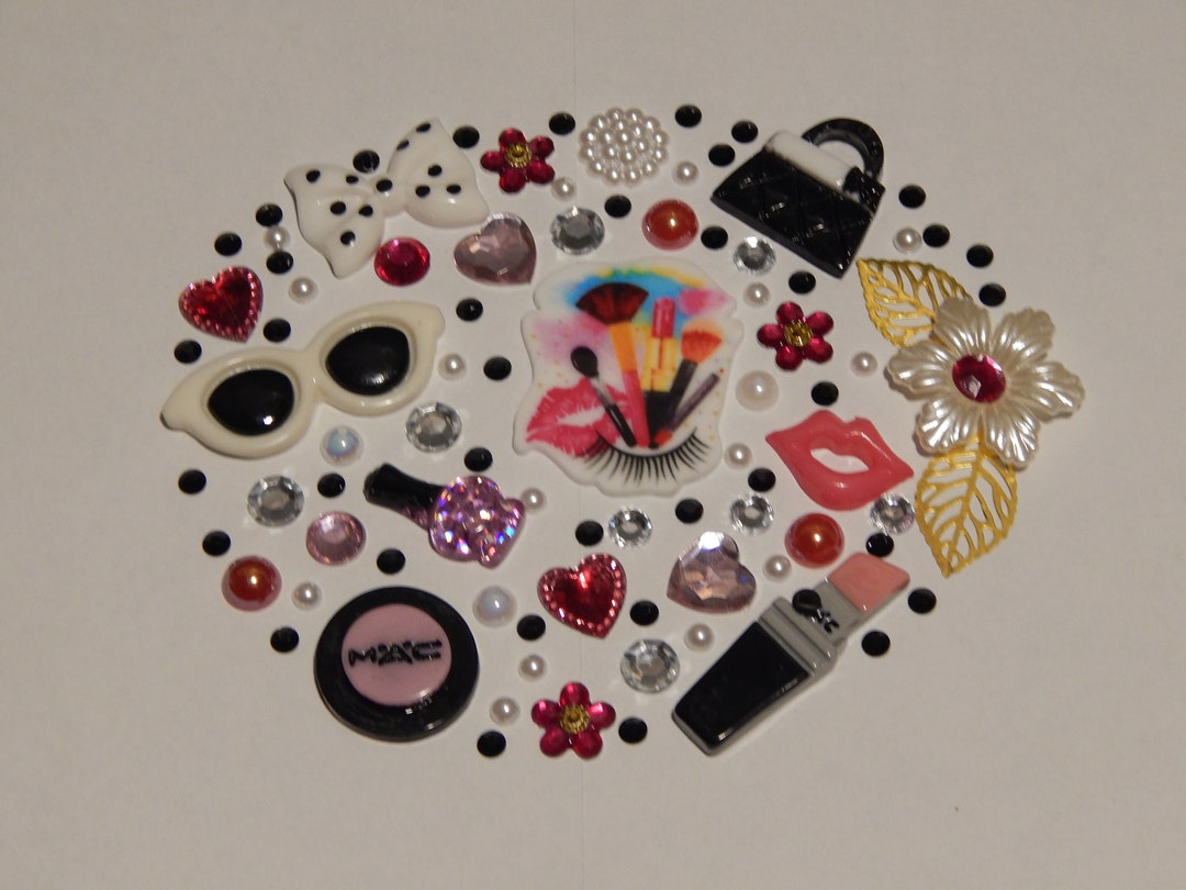 P67 DIY Designer Cell Deco Embellishments Girly Girl Bling Badge Reel ...