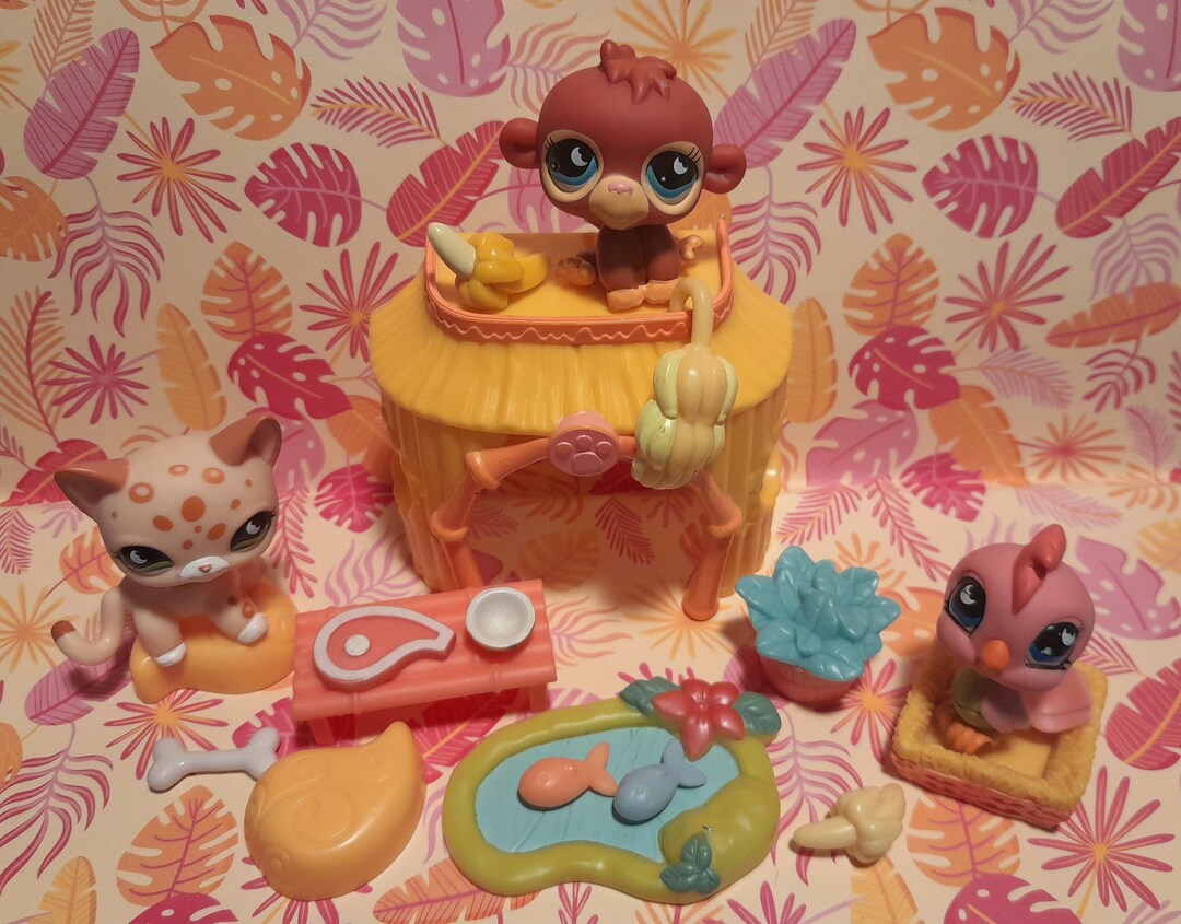 Time to Let Go Authentic Complete LPS Littlest Pet Shop Jungle Hang Out ...