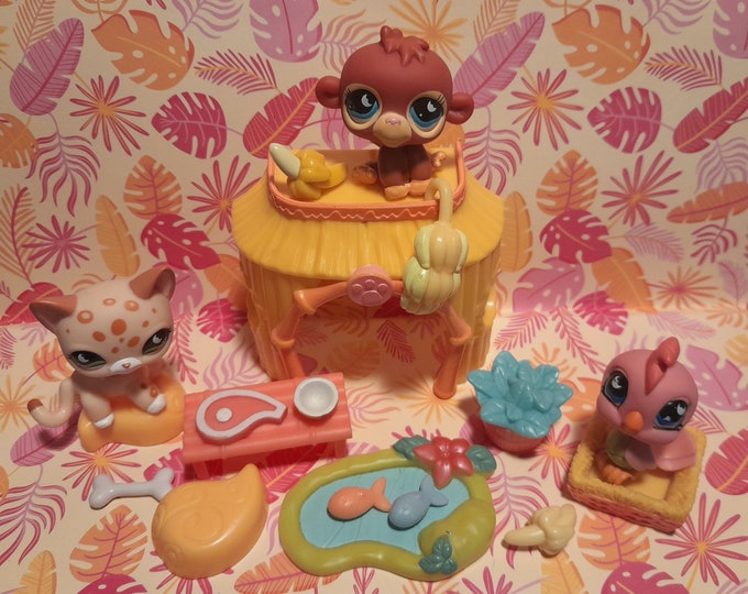 Time to Let Go!! Authentic Complete LPS Littlest Pet Shop Jungle Hang ...