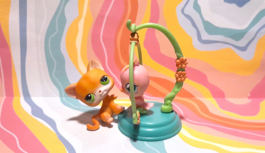 Authentic LPS Complete Pet Pairs Playset Shorthair Cat #11 Pink ...