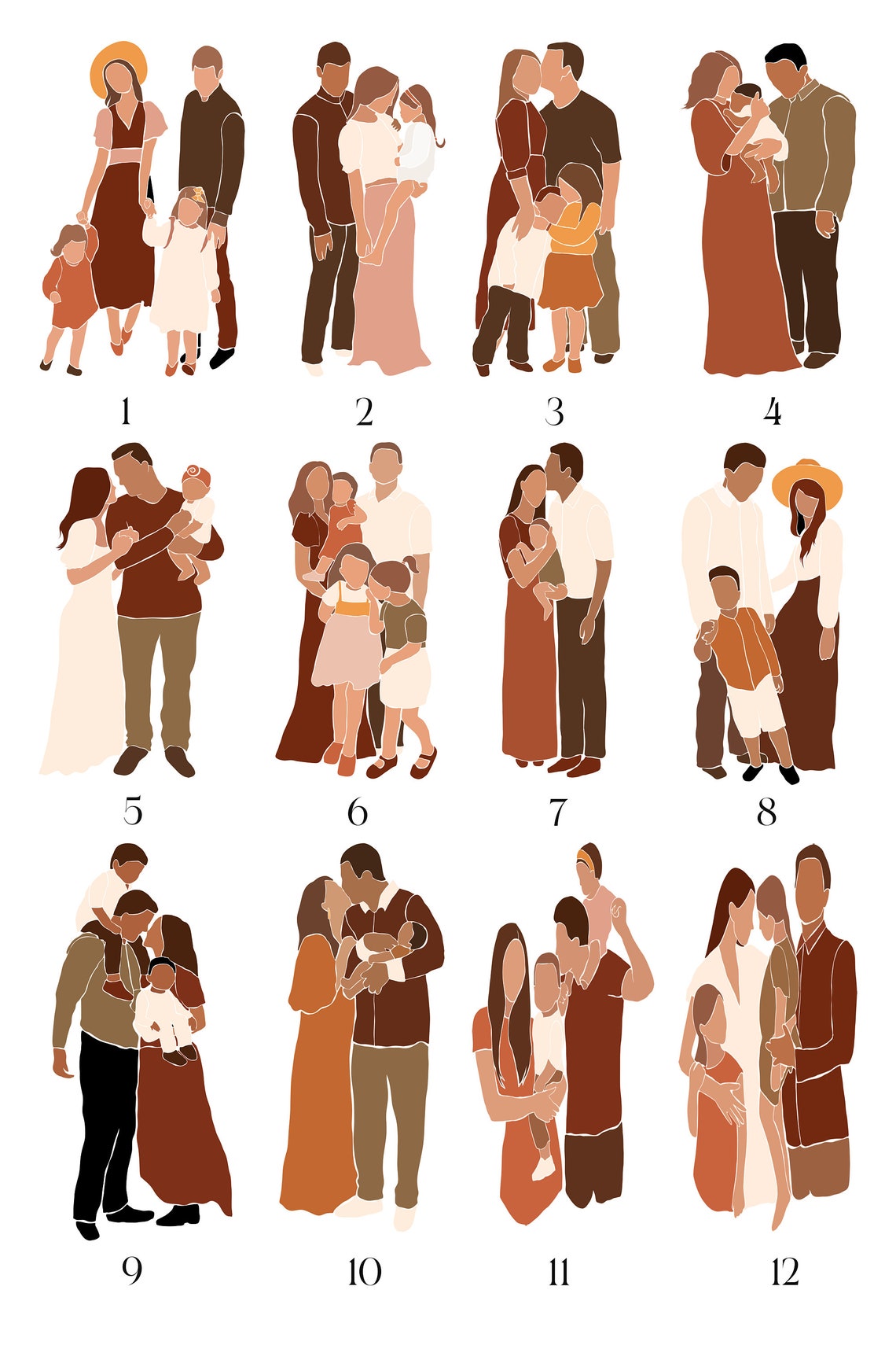 Personalized Abstract Family Print Personalised Gift | Etsy