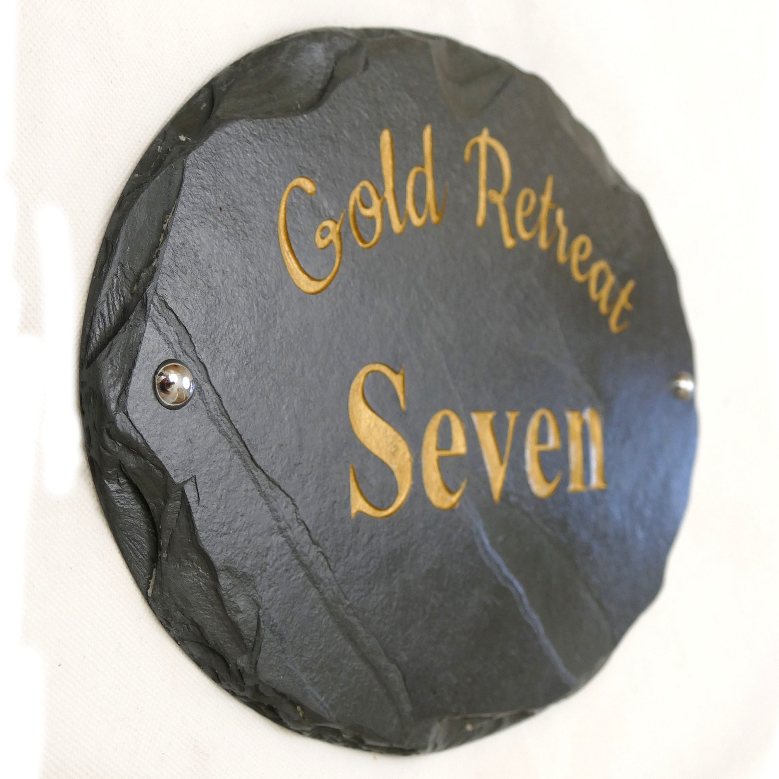 Hand Cut Oval Slate House Sign 35cm X 24cm - Etsy