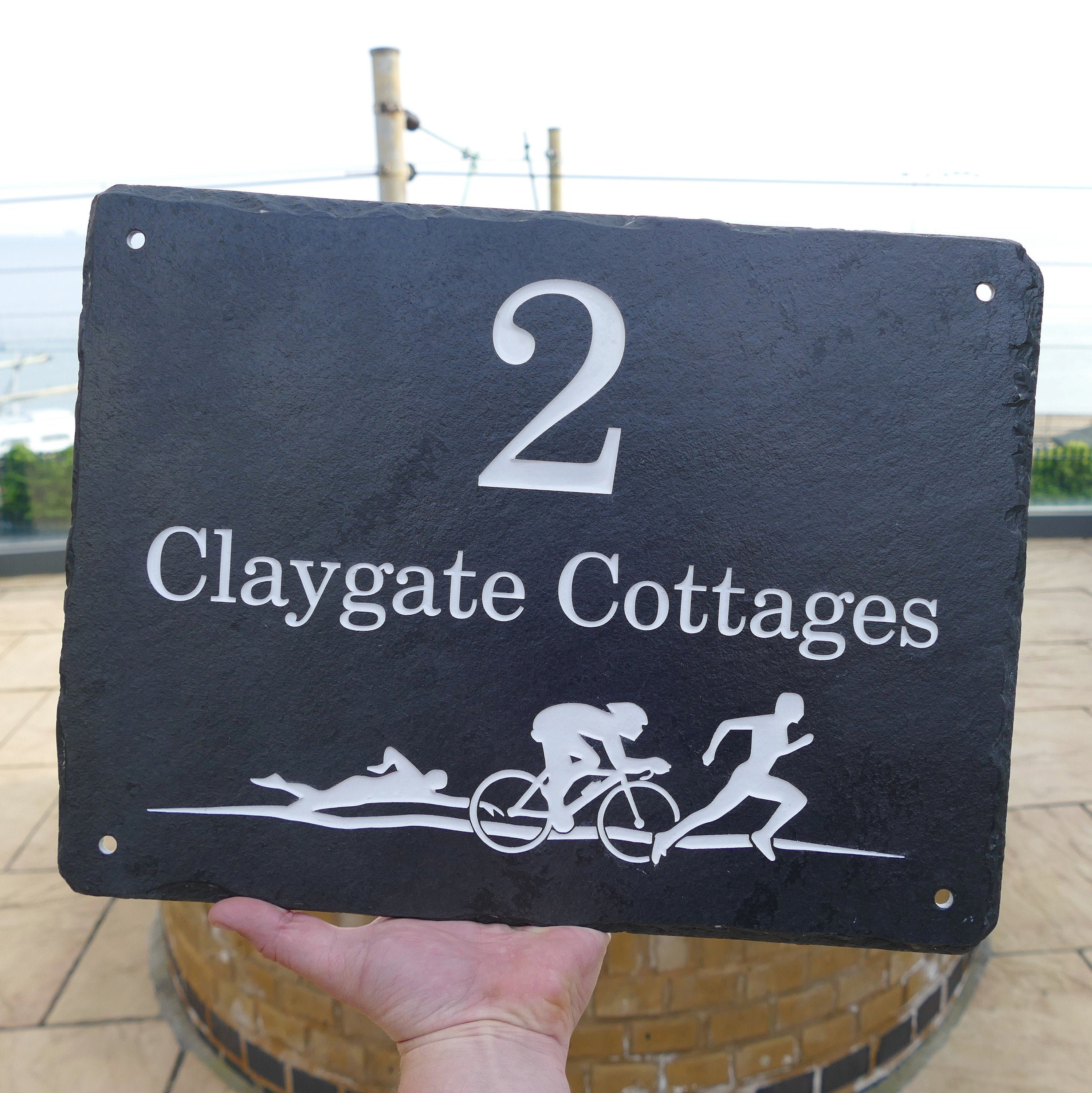 Large Slate House Sign 40cm X 30cm Grey Slate Signs Rustic | Etsy