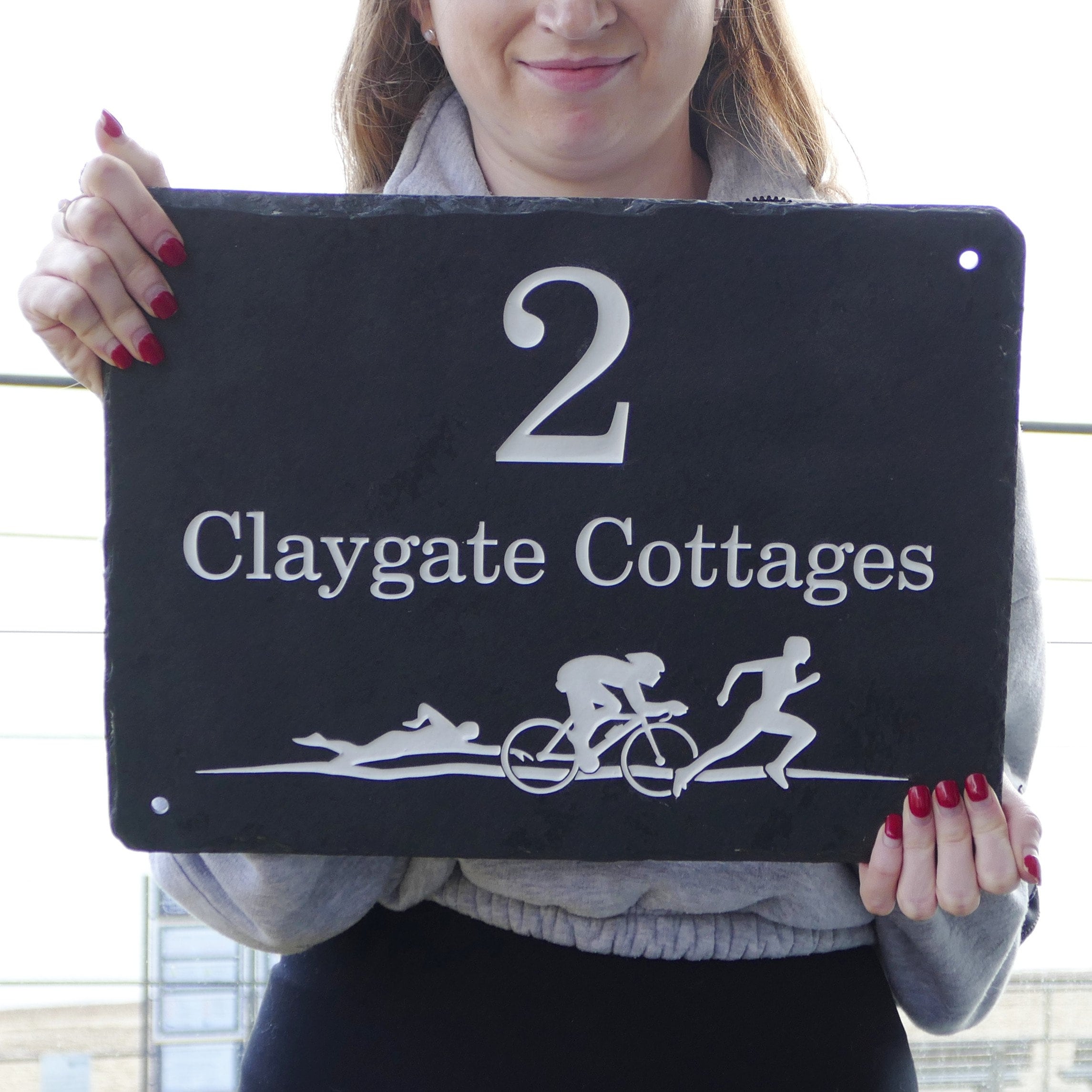 Large Slate House Sign 40cm X 30cm Grey Slate Signs Rustic | Etsy