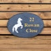 Hand Cut Oval Slate House Sign 35cm X 24cm - Etsy