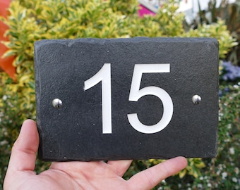 House Numbers Rustic Slate - Etsy