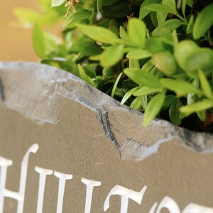 Waved Slate House Sign 30cm X 23cm | Hand Cut Rustic Slate Signs - Etsy