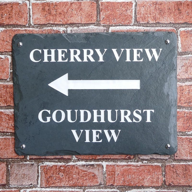 Large Slate House Sign 40cm X 30cm Grey Slate Signs Rustic | Etsy