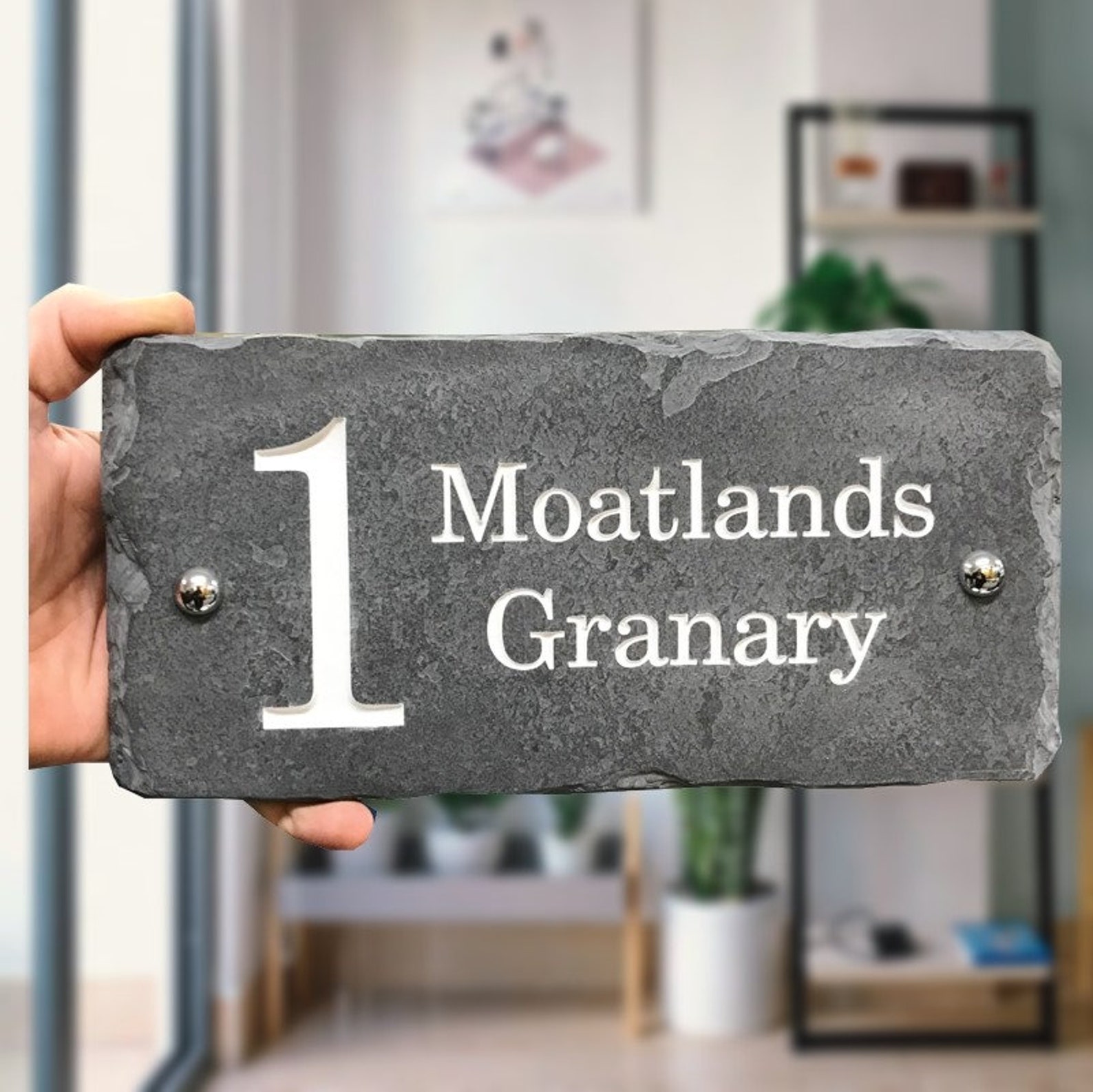 Rustic Slate House Sign 25cm X 12cm House Nameplates - Etsy