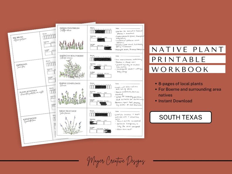 Native Plant Workbook, Coloring Pages, Discovery, Scavenger Hunt Sheets ...