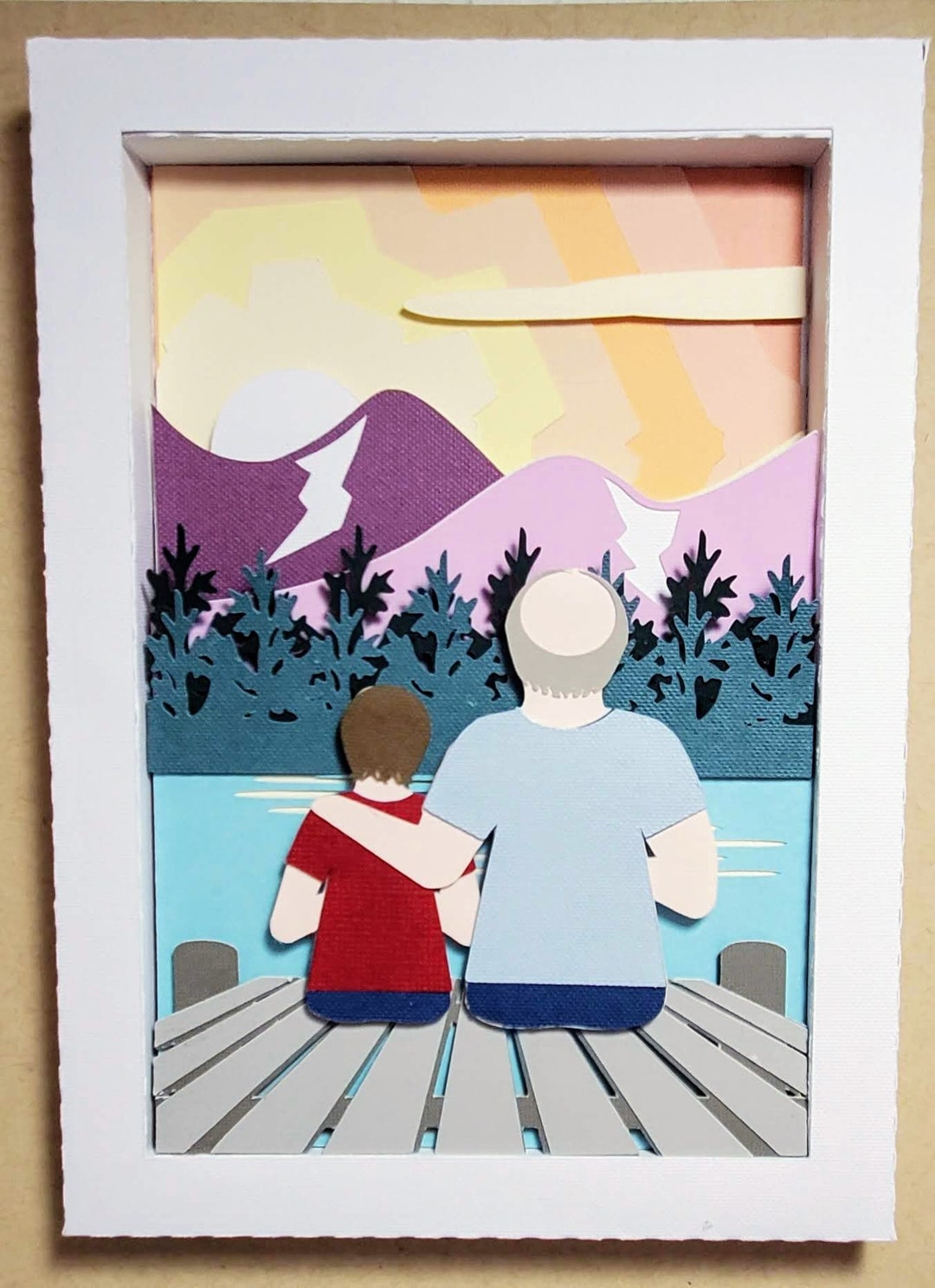 Grandfather and Child on Pier SVG File by Cindy Duke - Etsy