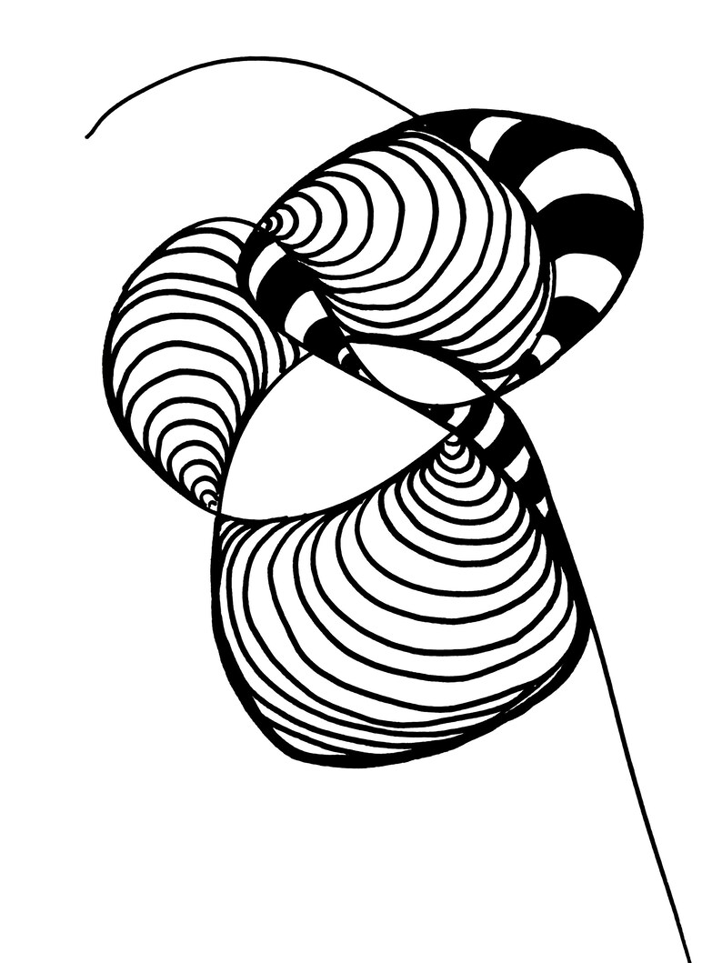 Black and White Drawing on Cardstock 2 - Etsy