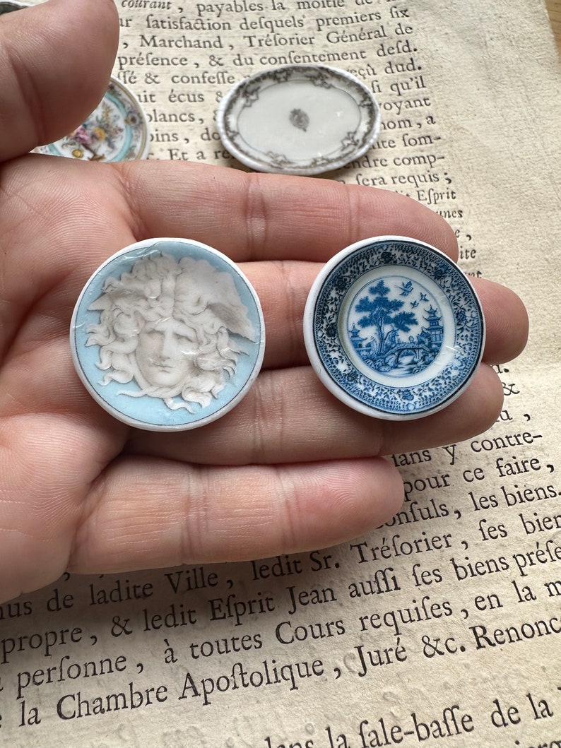 Dollhouse Miniature Plates and Platters Singles One Offs Various Sizes ...