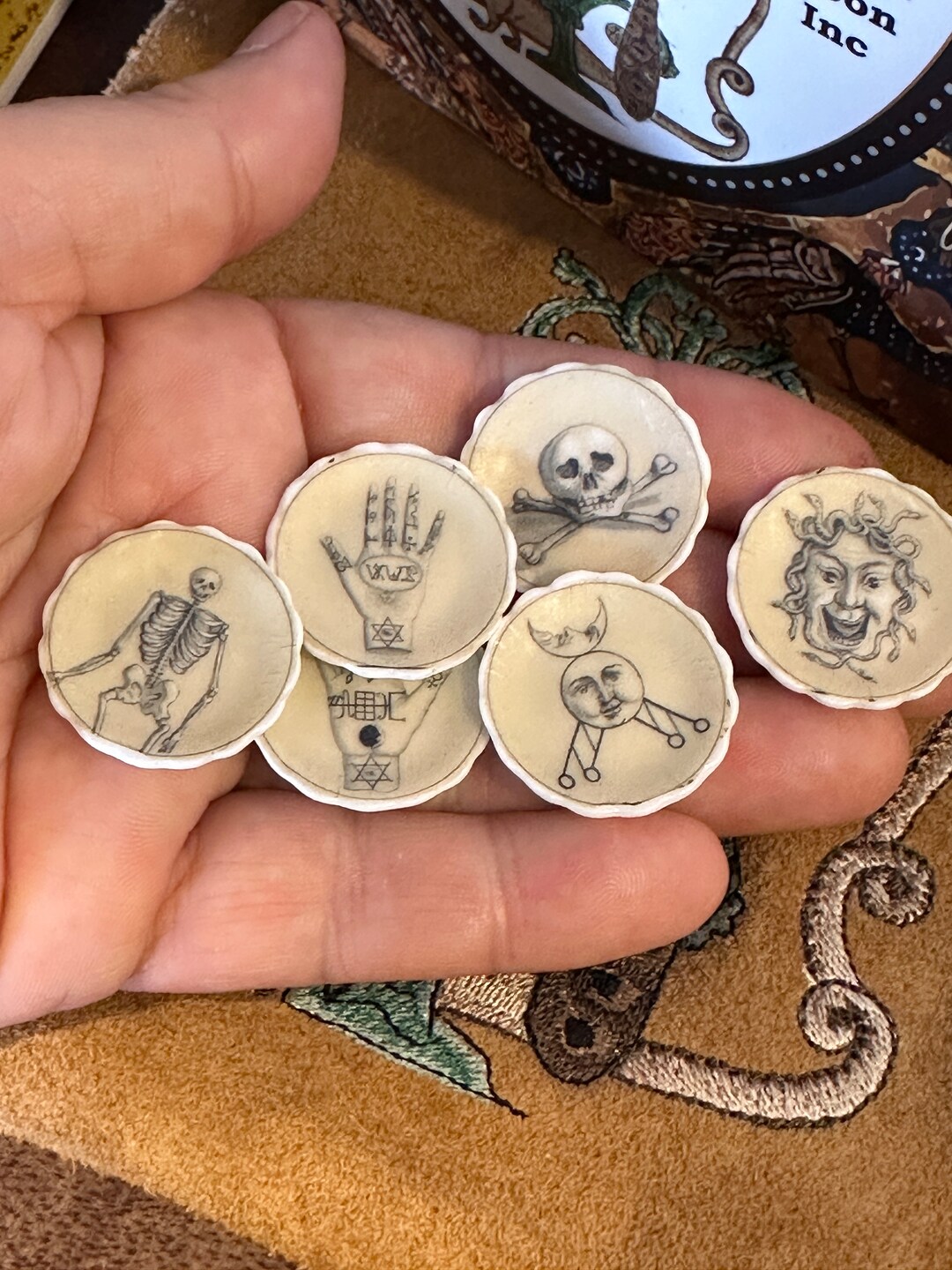 Ceramic Dollhouse 1:12 Scale Plates Occult Esoteric Alchemy Themes MADE ...