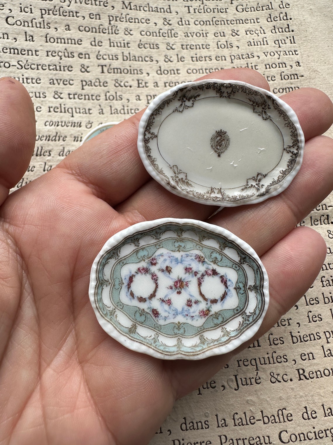 Dollhouse Miniature Plates and Platters Singles One Offs Various Sizes ...