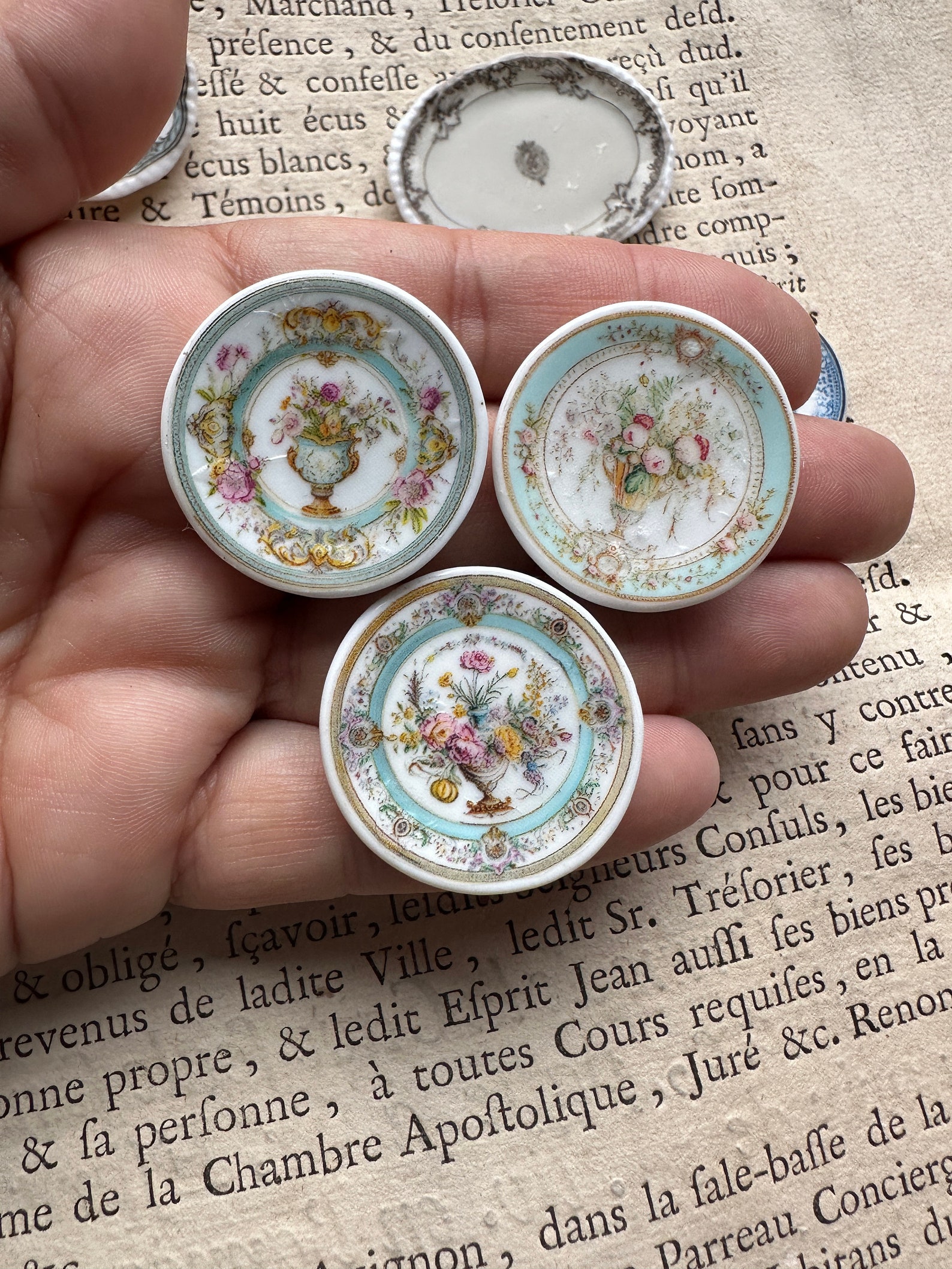 Dollhouse Miniature Plates and Platters Singles One Offs Various Sizes ...