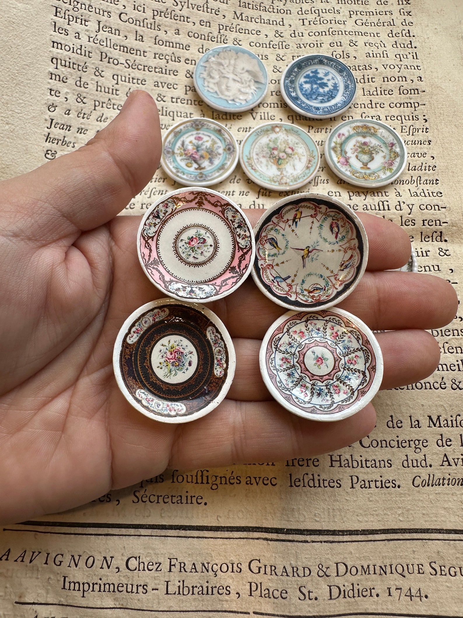 Dollhouse Miniature Plates and Platters Singles One Offs Various Sizes ...