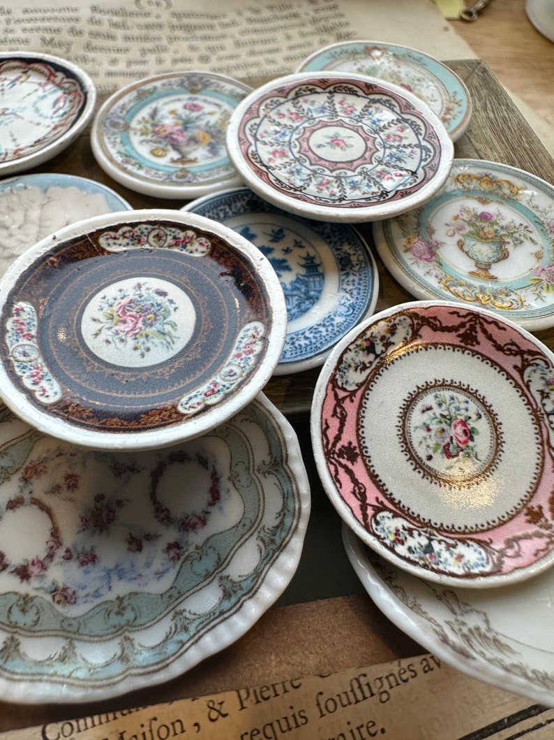 Dollhouse Miniature Plates and Platters Singles One Offs Various Sizes ...