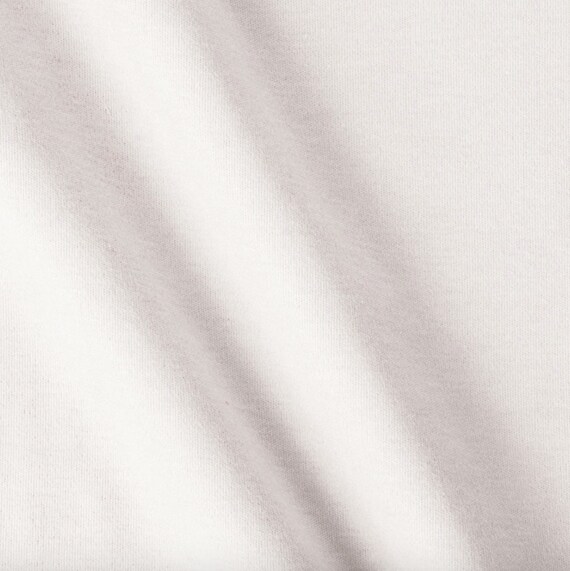 White Cotton Interlock Fabric | Etsy